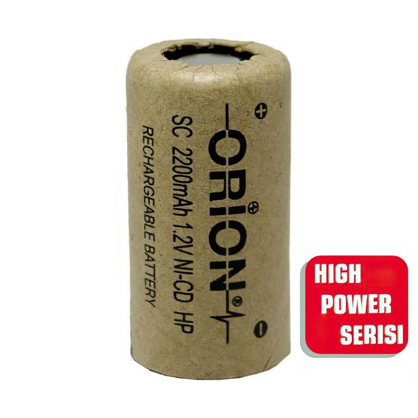 Orion 1.2V Ni-Cd SC 2200 mAh 10C Pil High Power Serisi – Nikelserit.com