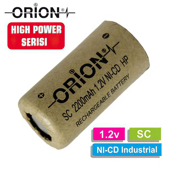Orion 1.2V Ni-Cd SC 2200 mAh 10C Pil High Power Serisi – Nikelserit.com
